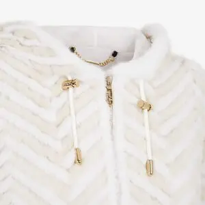 Fendi Mink Fur Zip-up Jacket With V-pattern
