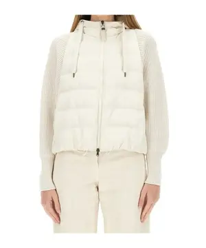 Brunello Cucinelli Hooded Cotton Jacket - Ivory