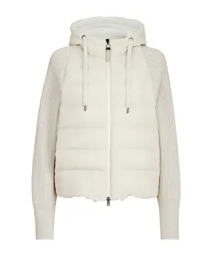 Brunello Cucinelli Hooded Cotton Jacket - Ivory