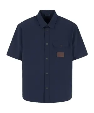 Emporio Armani Short Sleeve Shirt - Navy Blue