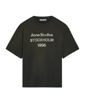 Acne Studios Exford Printed Cotton-blend T-shirt - Black