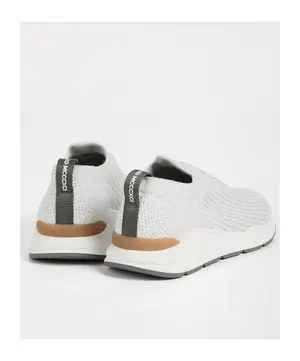 Brunello Cucinelli Ribbed Knit Slip-on Sneakers With Heraldic Logo