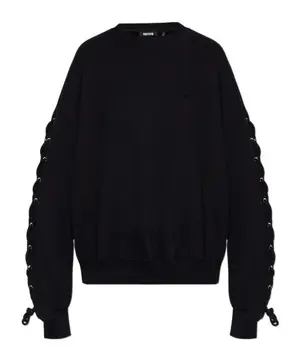 ROTATE BY BIRGER CHRISTENSEN Lace-up Sleeve Sweatshirt