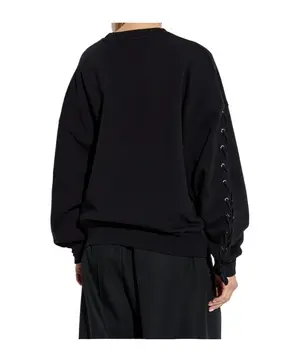 ROTATE BY BIRGER CHRISTENSEN Lace-up Sleeve Sweatshirt