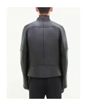 COURREGES Scuba Leather Zipped Bomber Jacket