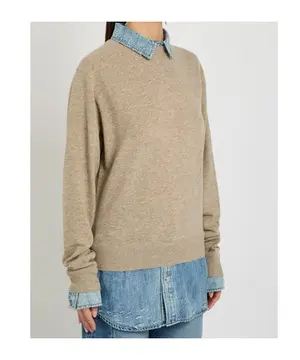 Acne Studios Layered Denim And Wool Jumper