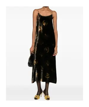 UMA WANG Abstract Pattern Strappy Dress
