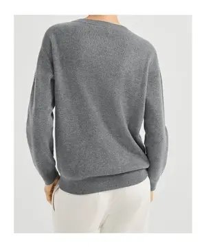 Brunello Cucinelli Cashmere English Rib Knit Sweater