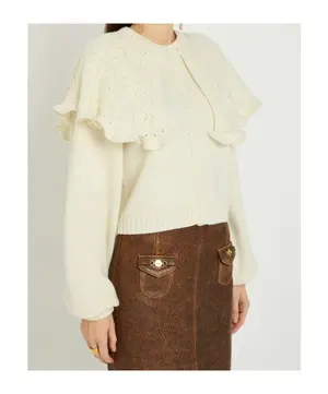 Chloé Collar-detail Wool And Cashmere-blend Cardigan
