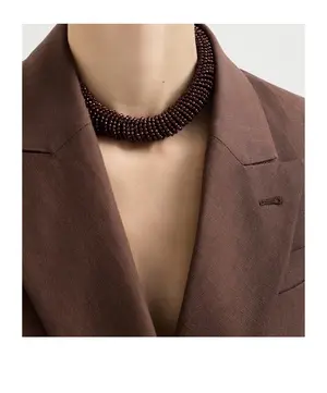 Brunello Cucinelli Hematite And Sterling Silver Choker