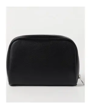 Brunello Cucinelli Textured Leather Wash Bag - Black