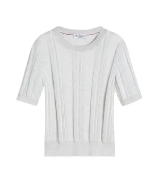Brunello Cucinelli Jacquard-textured T-shirt