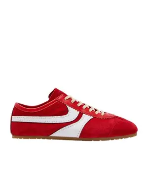 Dries Van Noten Dustin Panelled Suede Sneakers - Red