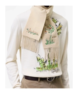 Burberry Narrow Brave Little Tree Cashmere Scarf