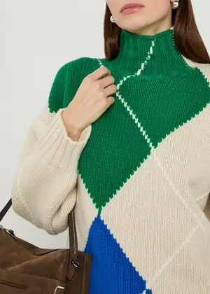 J.W.ANDERSON Pringle Argyle High-neck Wool Jumper