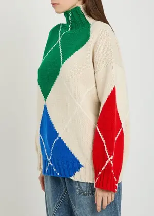 J.W.ANDERSON Pringle Argyle High-neck Wool Jumper
