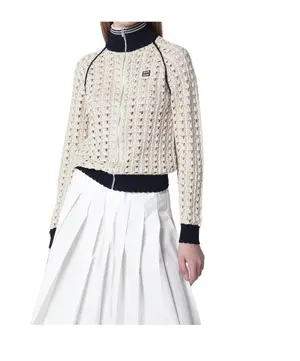 Miu Miu Cotton Zipper Cardigan