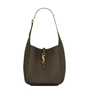 Saint Laurent Le 5 A 7 Supple Small In Grained Leather - Brown