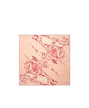 Burberry Heart Knight Silk Scarf - Compact Pink