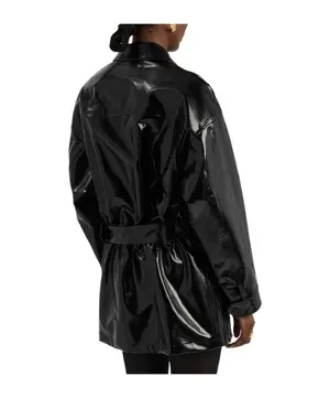 Saint Laurent Belted Vinyl Jacket