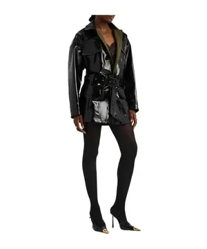 Saint Laurent Belted Vinyl Jacket
