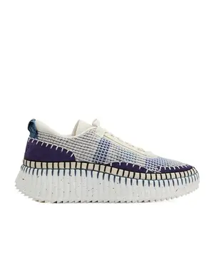 Chloé Nama Panelled Recycled Mesh Sneakers - White
