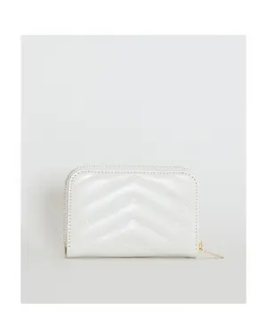 Saint Laurent Cassandre Matelassé Coin Card Wallet In Lambskin