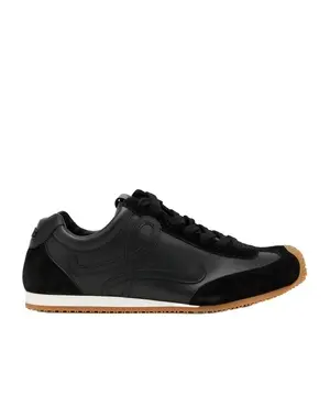Loewe Ballet Runner 2.0 Panelled Leather Sneakers - Black