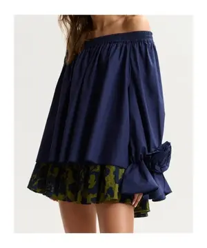 Essentiel Antwerp Strapless Cotton Top With Rosette Details