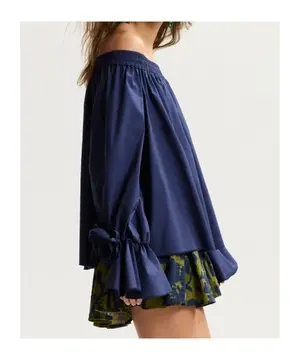 Essentiel Antwerp Strapless Cotton Top With Rosette Details