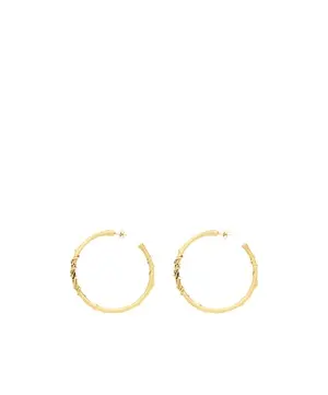 Saint Laurent Cassandre Mulberry Hoop Earrings