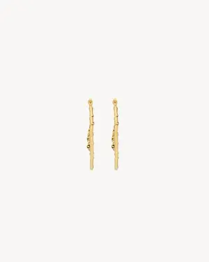 Saint Laurent Cassandre Mulberry Hoop Earrings