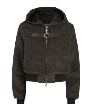 Our Legacy Quilted Corduroy Jacket With Hood - Black