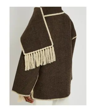 TOTEME Scarf-effect Wool-blend Jacket - Green
