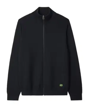 Paul Smith Navy Textured-cotton Zip Cardigan