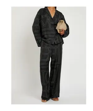 TOTEME Logo-embroidered Silk-satin Shirt