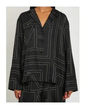 TOTEME Logo-embroidered Silk-satin Shirt