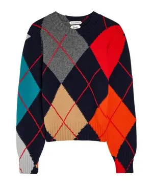 J.W.ANDERSON Pringle Crew-neck Argle Wool Jumper - Black