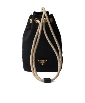 Prada Drawstring Clutch - Black