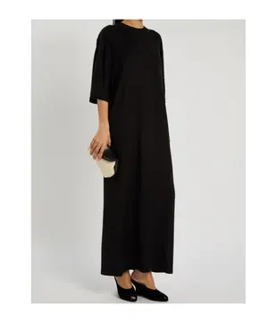 TOTEME Fine Knit Wool Maxi Tee Dress