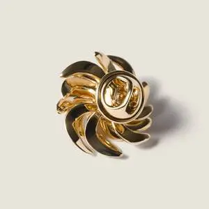 Miu Miu Metal Brooch With Crystals