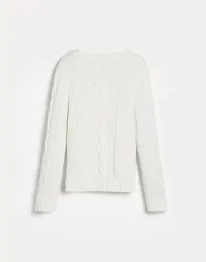 Brunello Cucinelli Fisherman Cable Knit Crew Neck Sweater