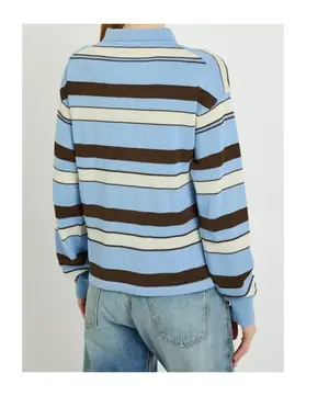 J.W.ANDERSON Striped Knit Polo Shirt