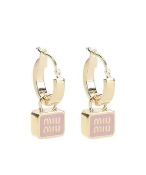 Miu Miu Metal Earrings - Yellow