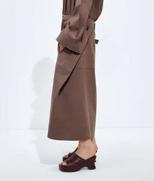 Bottega Veneta Light Wool Toile Skirt