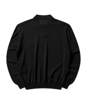 MAGLIANO Ribbed Knit Polo Shirt With Embossed Leather Patch