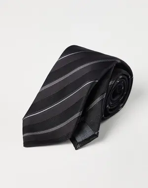 Brunello Cucinelli Striped Silk Tie