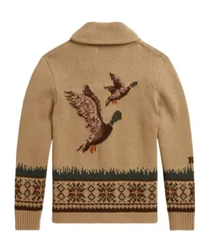 Polo Ralph Lauren Shawl Collar Cardigan With Duck Motif