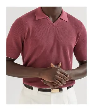 Brunello Cucinelli Fine-knitted Ribbed Polo Shirt
