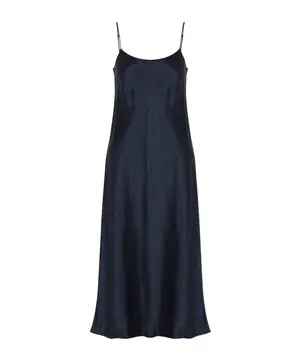Vince Hammered Satin Slip Dress - Black